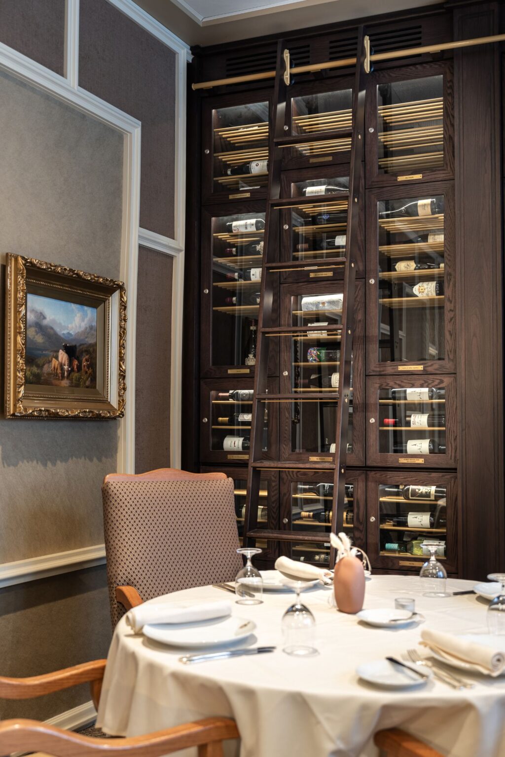 Exclusive Private Club Dining Room Wine Lockers