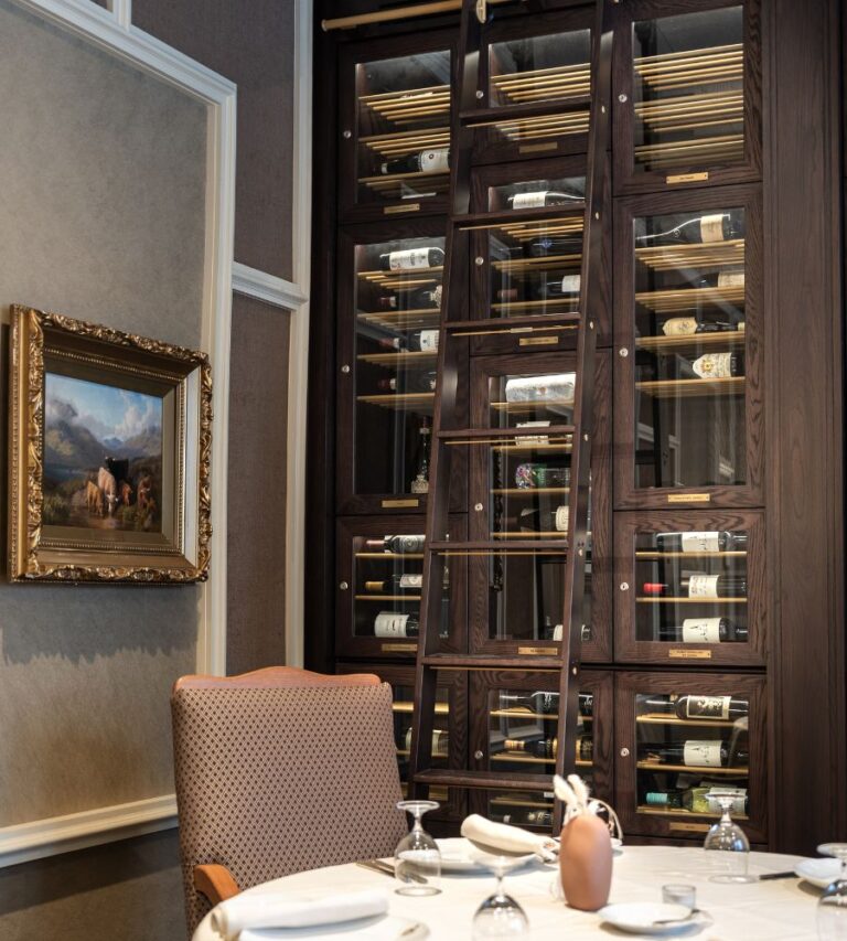 Exclusive Private Club Dining Room Wine Lockers